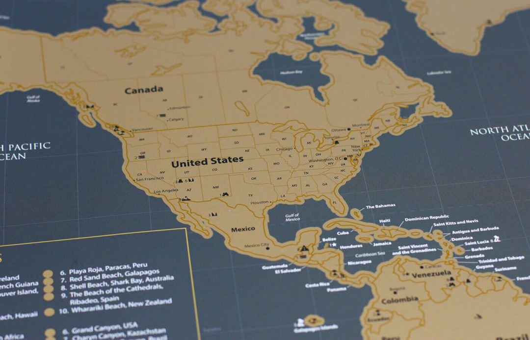 Scratch Off World Maps - Scratch Card Printing UK