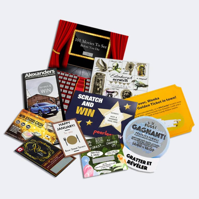 Custom Scratch Card Printing, Personalised Scratch Cards Online